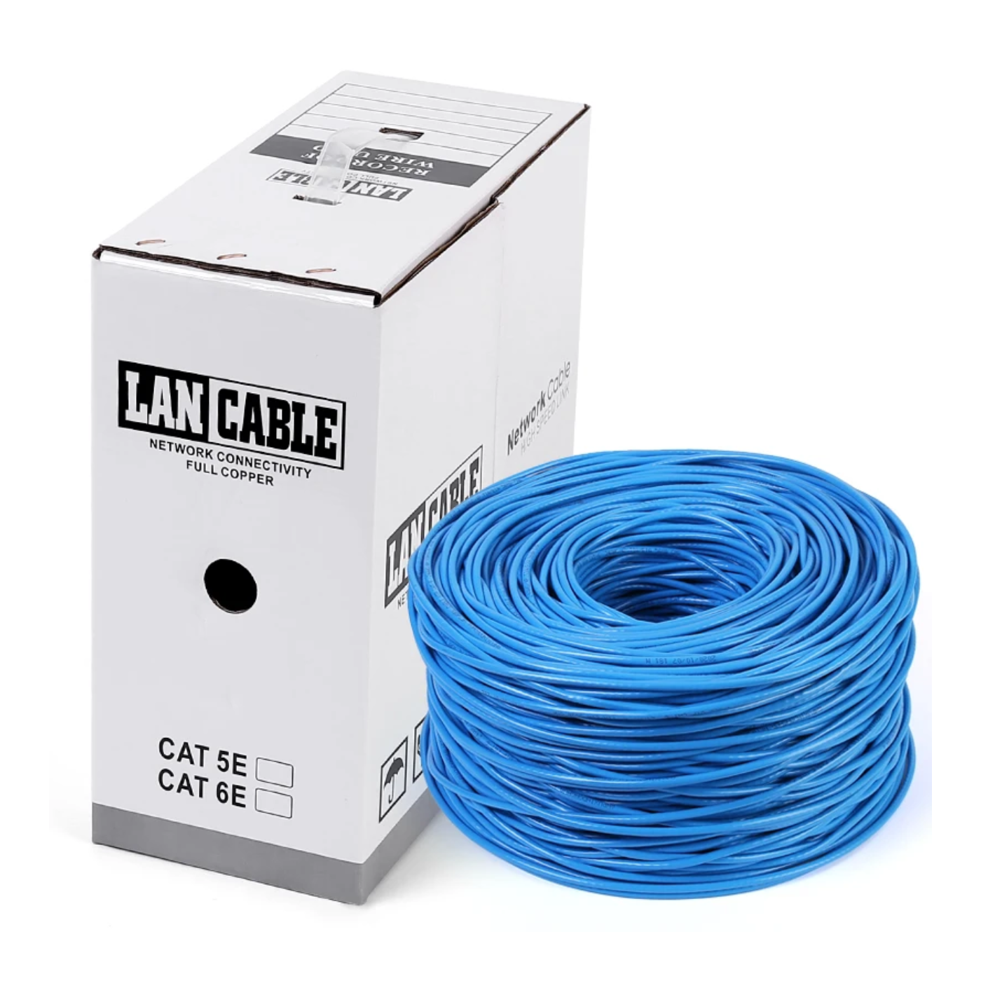 Rollo cable Ethernet UTP CAT6 – 305 metros sep%% Cyan